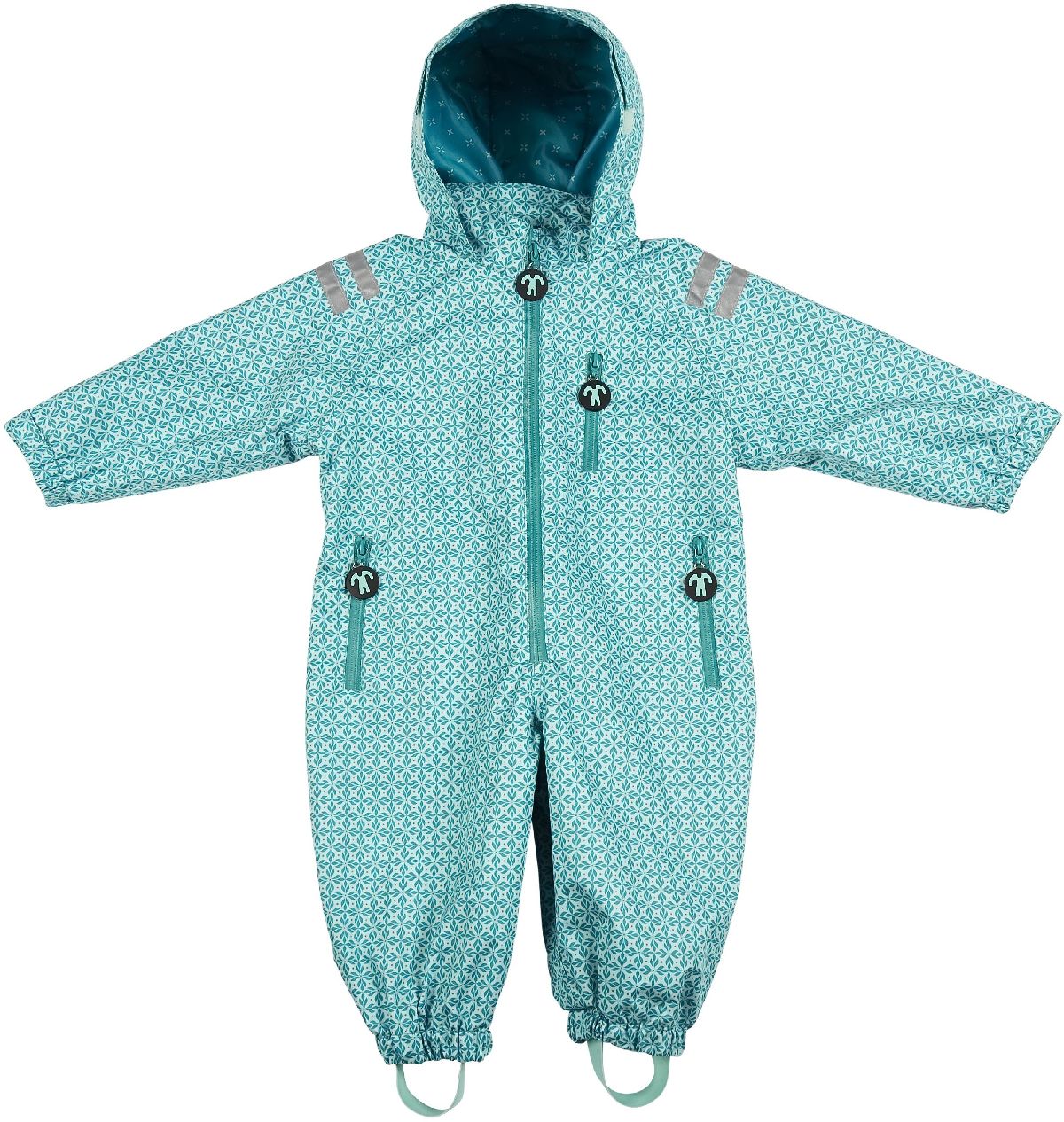 Ducksday Rainsuit Karo Turquoise | Regenbekleidung | Outdoor | Kids (92 ...