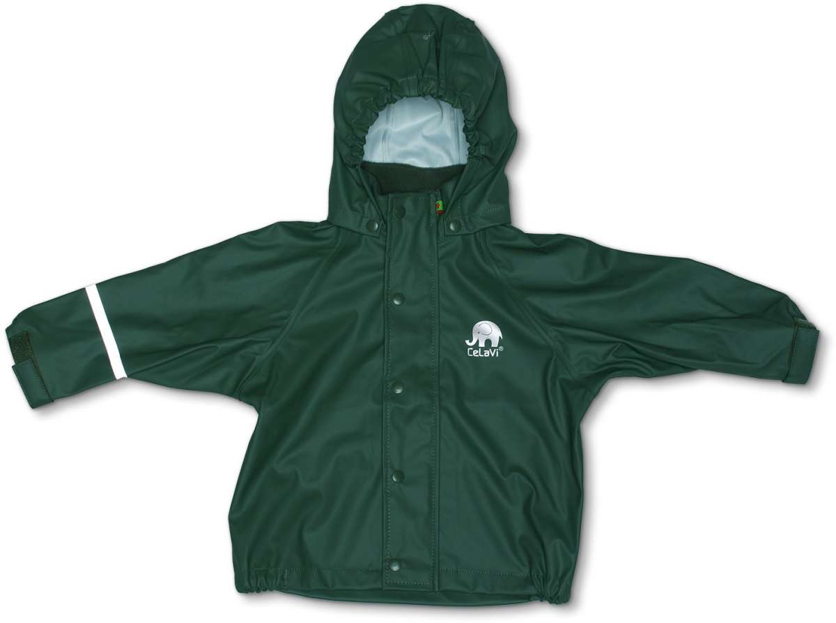 celavi-kinder-regenset-basic-rainwear-set-solid-pu-ponderosa-pine-green